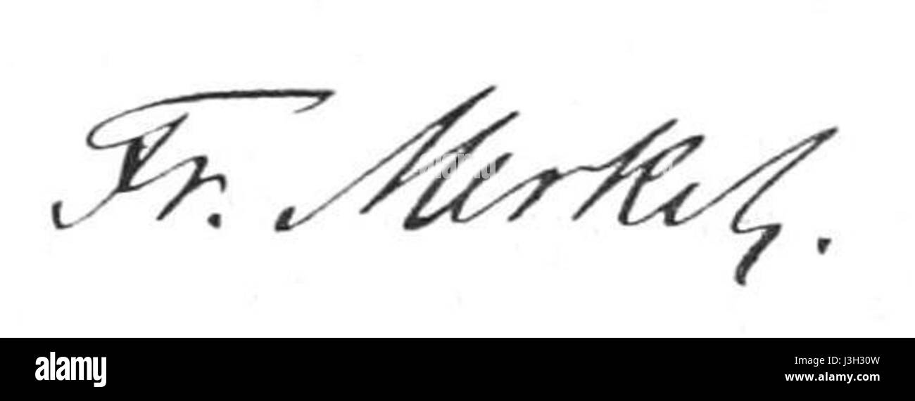 Friedrich Merkel Signature Stock Photo - Alamy
