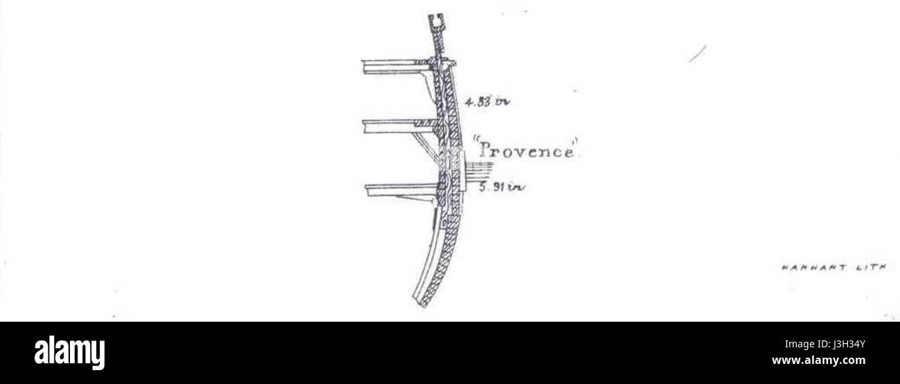 French Provence Class Ironclad 1863 Armour Stock Photo - Alamy