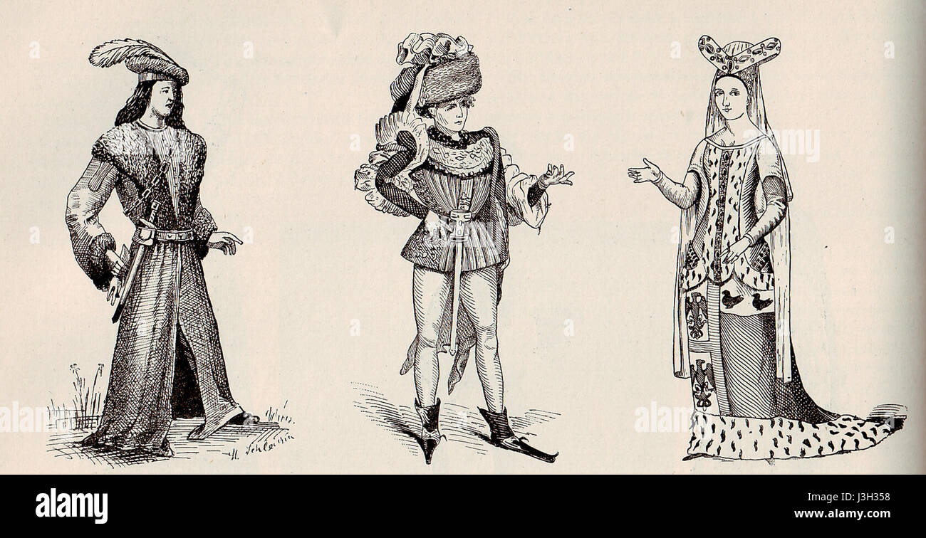 Fur garments 15th century Stock Photo - Alamy