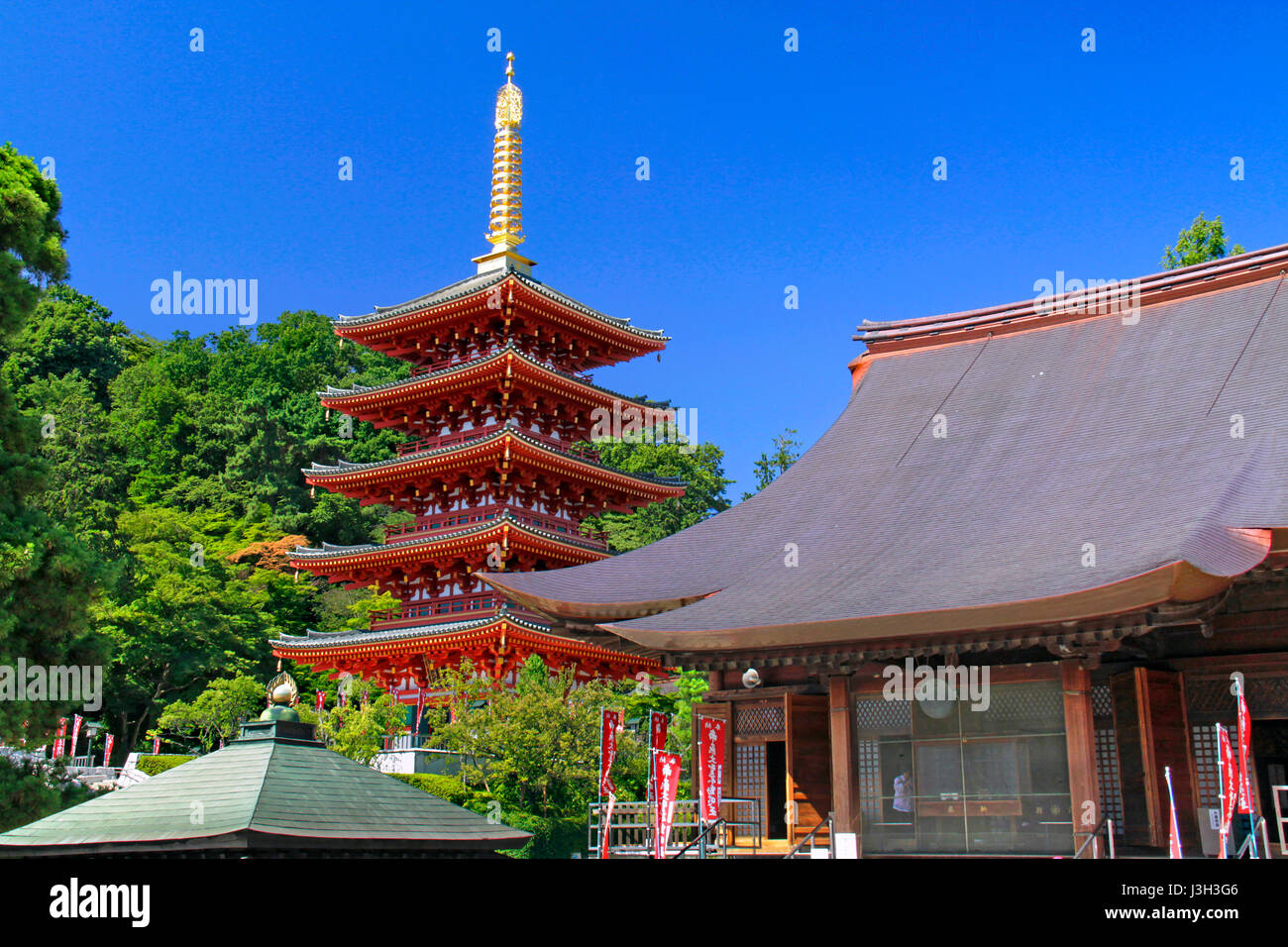 Takahata Fudo Temple Five Story Pagoda Hino city Tokyo Japan Stock ...