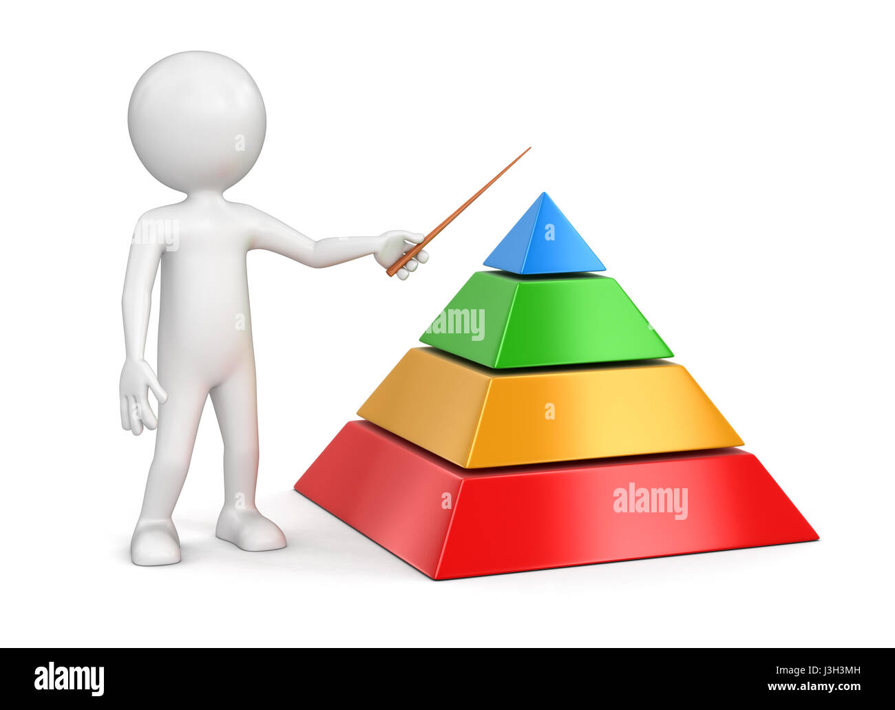 Man and pyramid Chart. Image with clipping path Stock Photo - Alamy