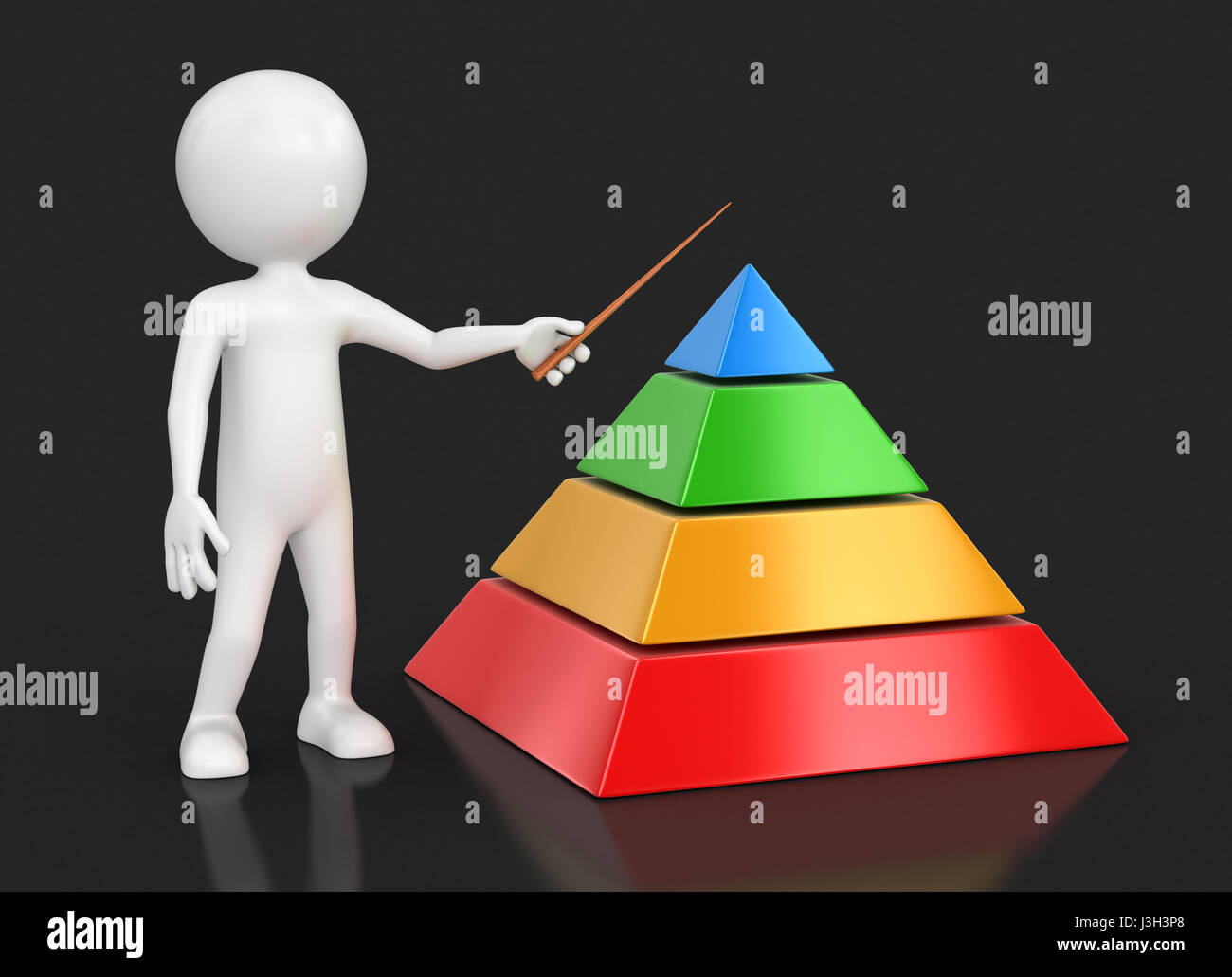 Man and pyramid Chart. Image with clipping path Stock Photo - Alamy