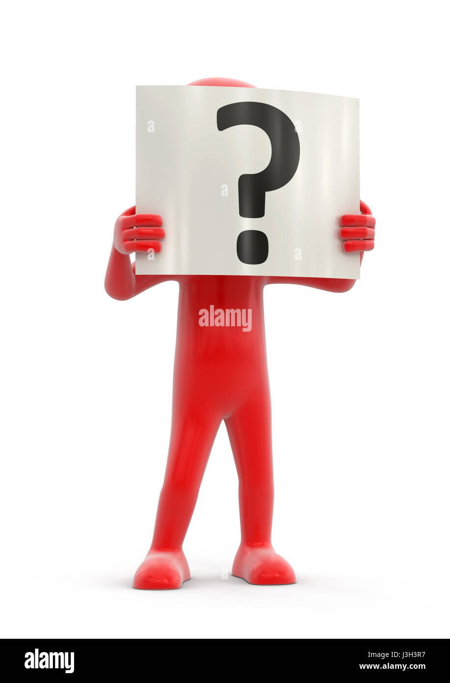 People and question mark signs. Image with clipping path Stock Photo ...