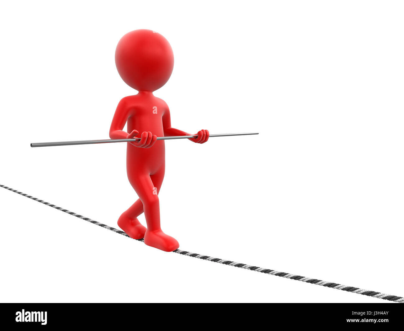 Tightrope Walker. Image with clipping path Stock Photo - Alamy