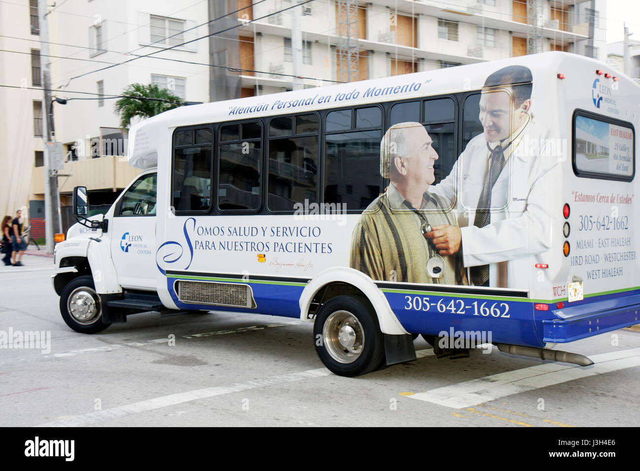 Miami Beach Florida,Ocean Drive,bus,coach,senior seniors citizen ...