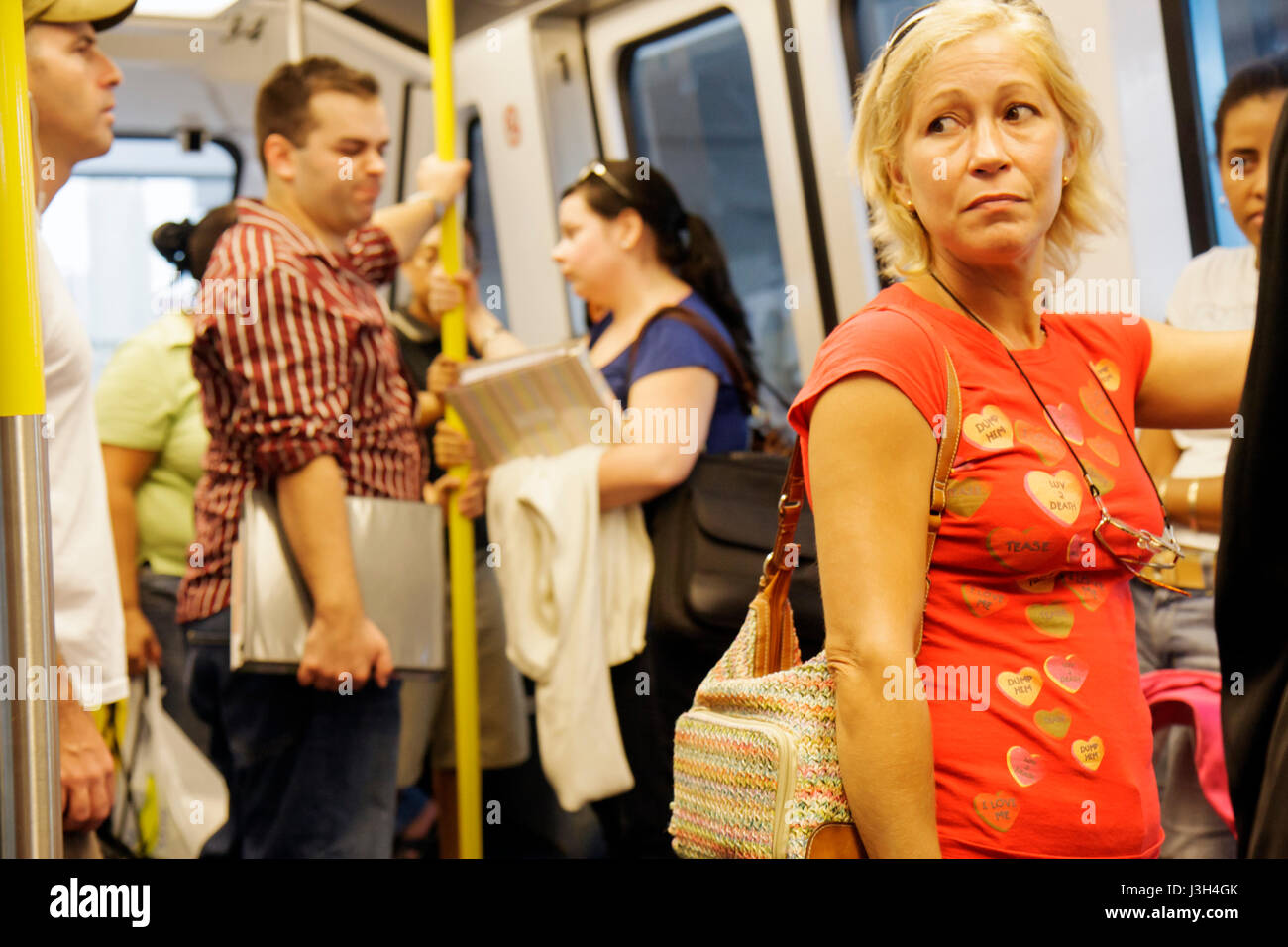 Miami Florida,Metromover,rail,public transportation,Hispanic Latin ...