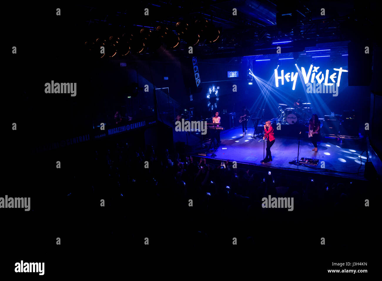 Milan, Italy. 04th May, 2017. American rock band Hey Violet performs ...