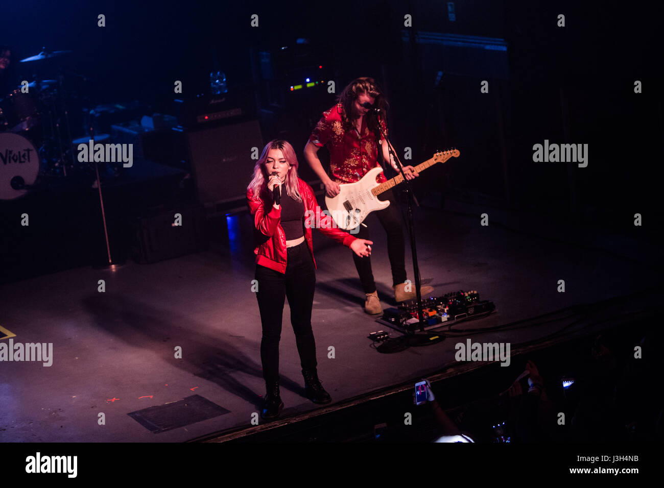 Milan, Italy. 04th May, 2017. American rock band Hey Violet performs ...