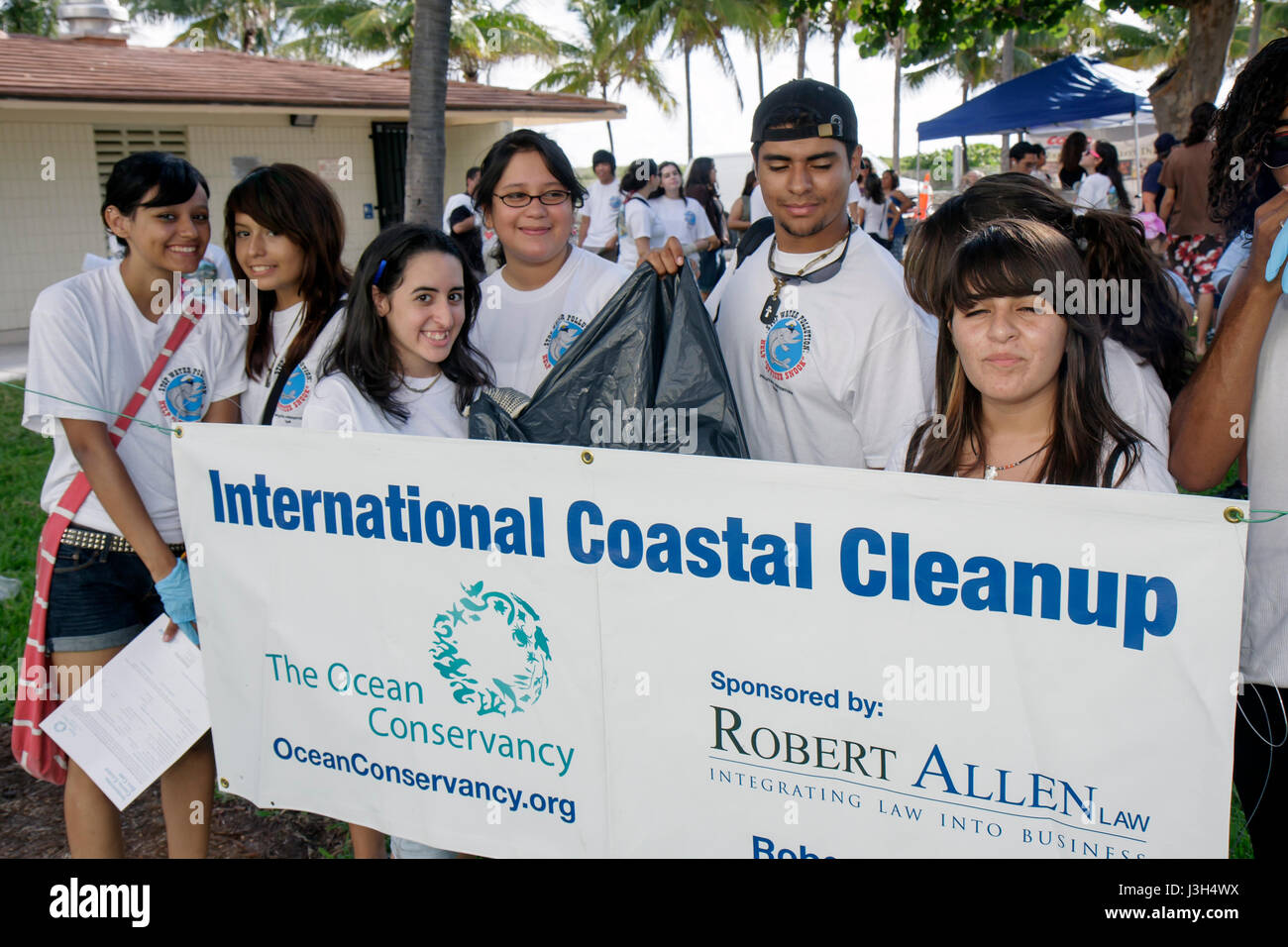 Miami Beach Florida,Lummus Park,International Coastal Cleanup,volunteer ...
