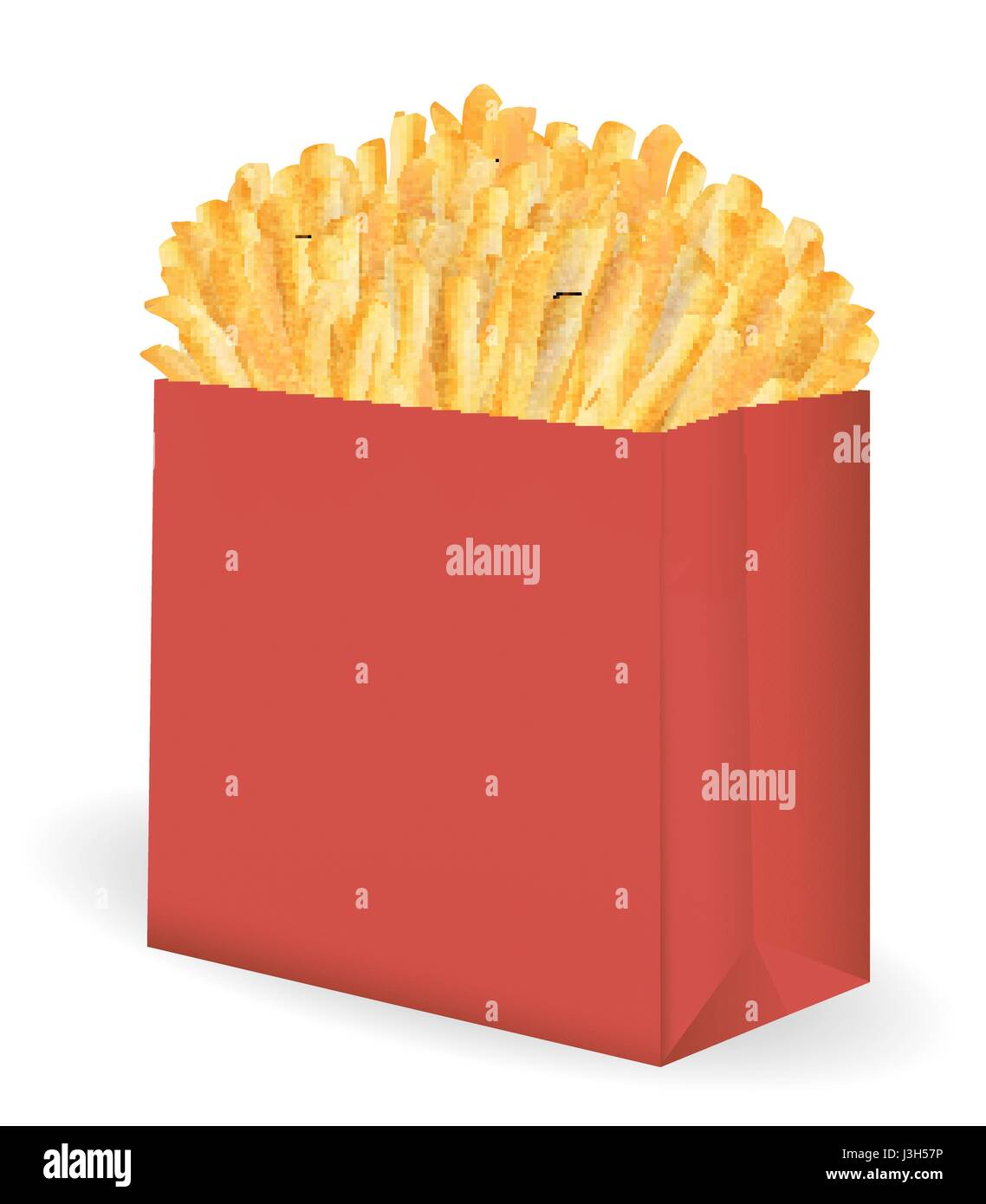 Red french fries bucket Cut Out Stock Images & Pictures - Alamy