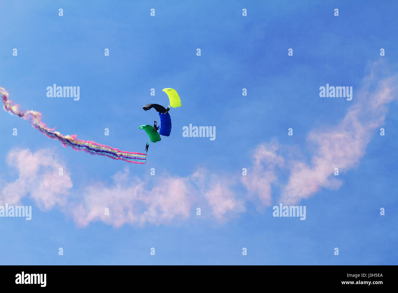 flying with smoke Stock Photo - Alamy