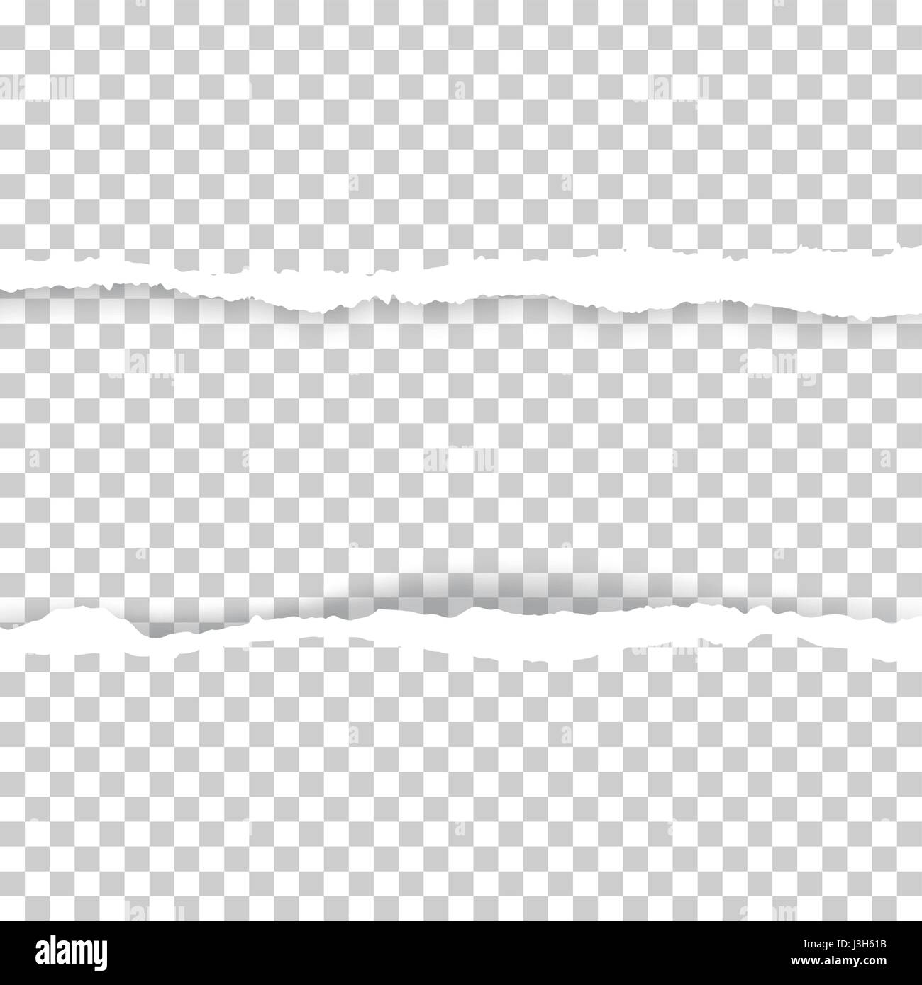 ripped paper and transparent background with space Stock Vector Image ...