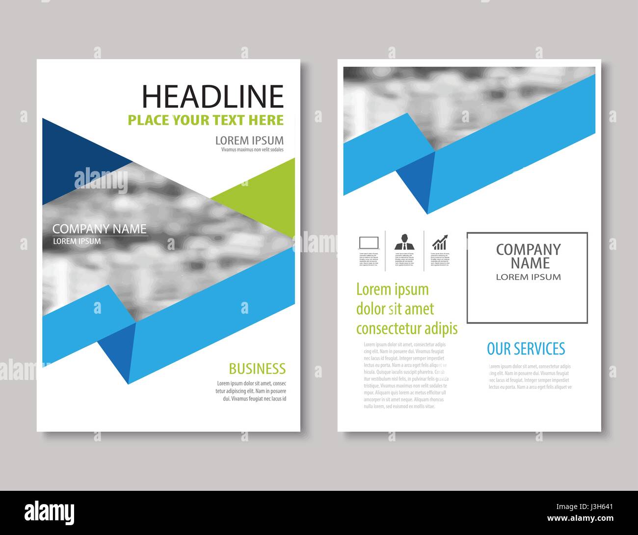 annual report brochure flyer design template vector, Leaflet cover ...