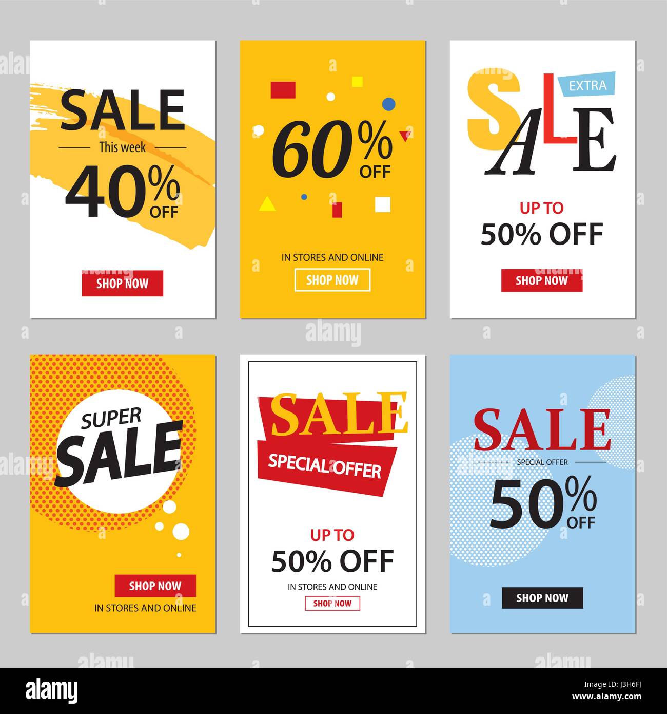 Set of sale website banner templates.Social media banners for online ...