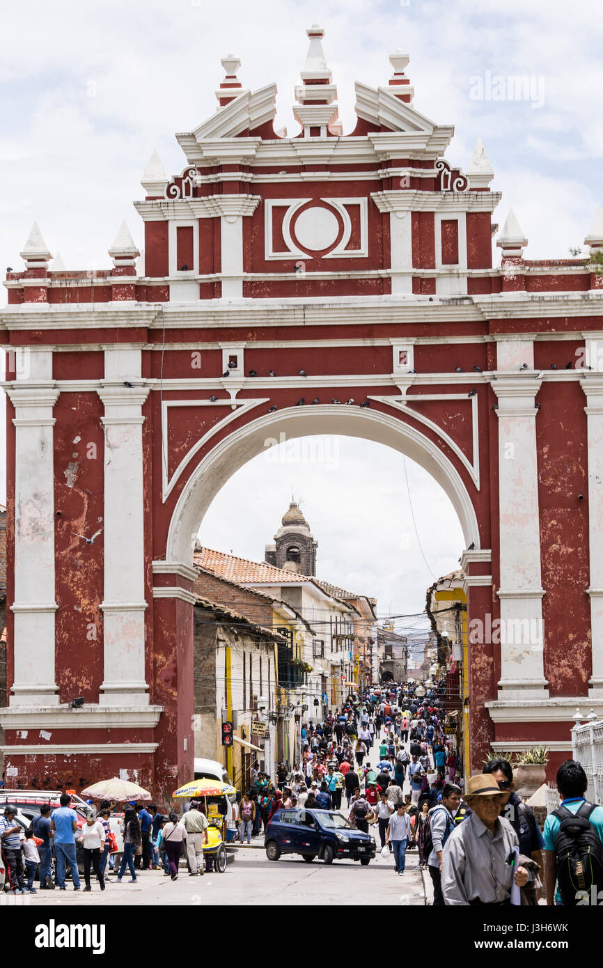 Arch of triumph(1910) in Ayacucho city, Peru Stock Photo - Alamy