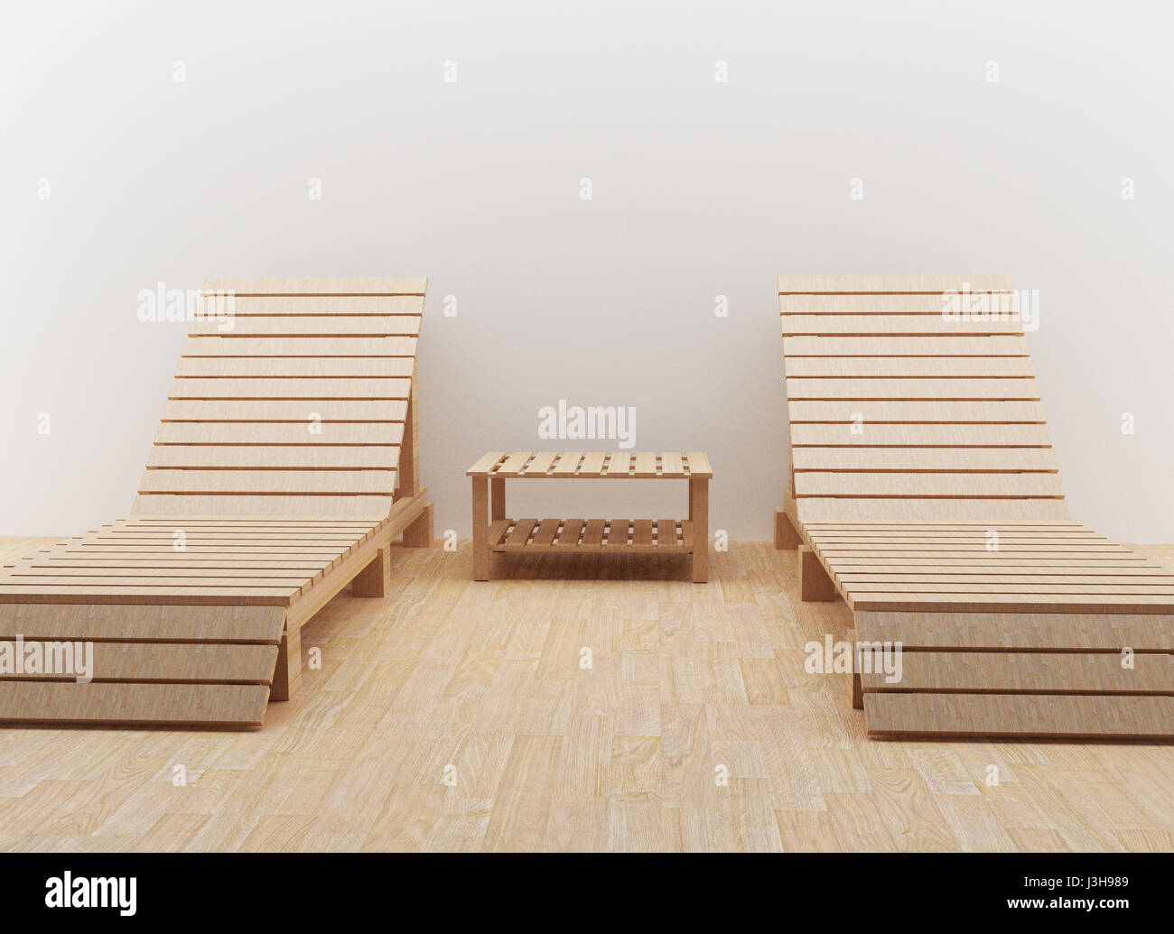 Interior modern beach chair design for rest in 3D render image Stock ...