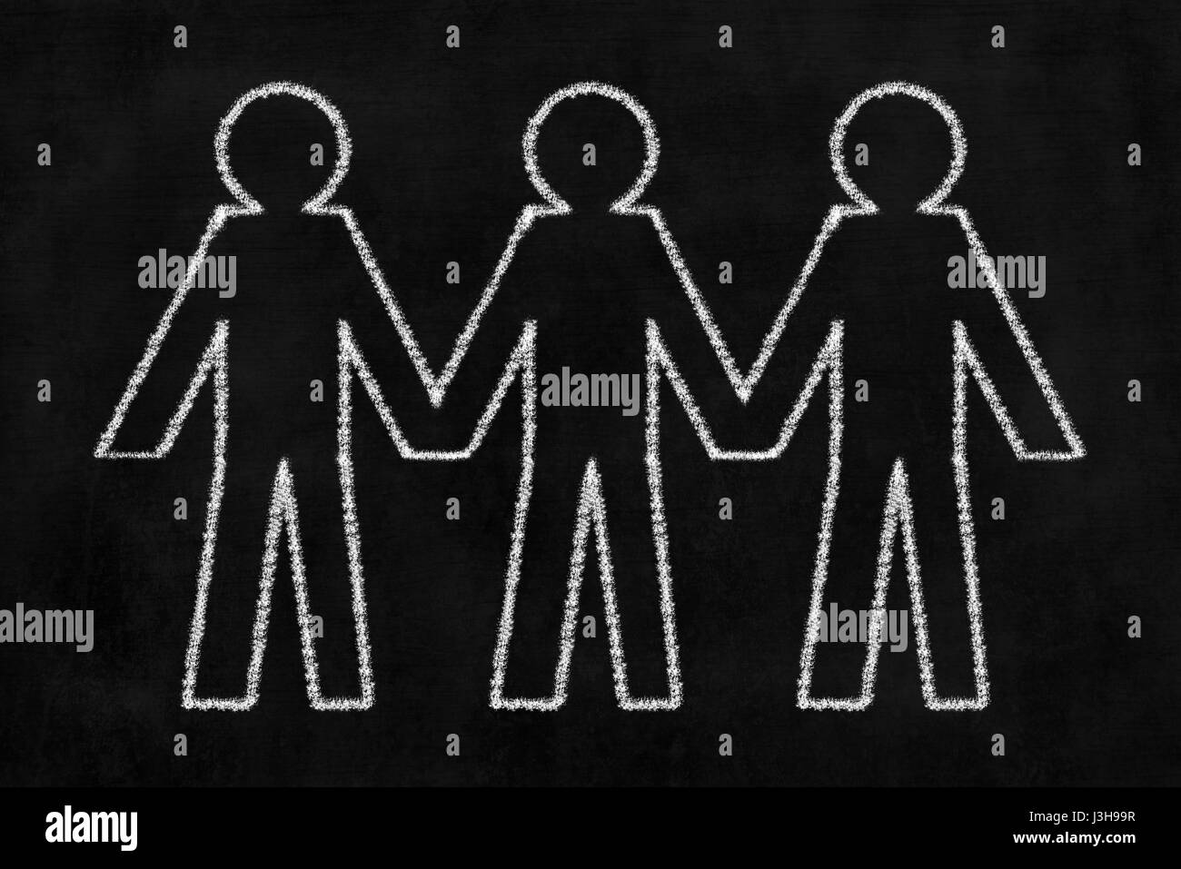 Team building chalk drawing hi-res stock photography and images - Alamy