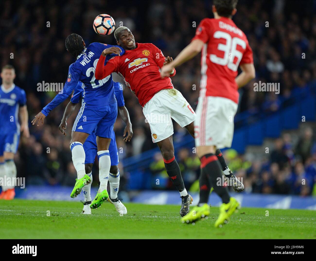 PAUL POGBA OF MANCHESTER UNITE CHELSEA V MANCHESTER UNITED STAMFORD ...