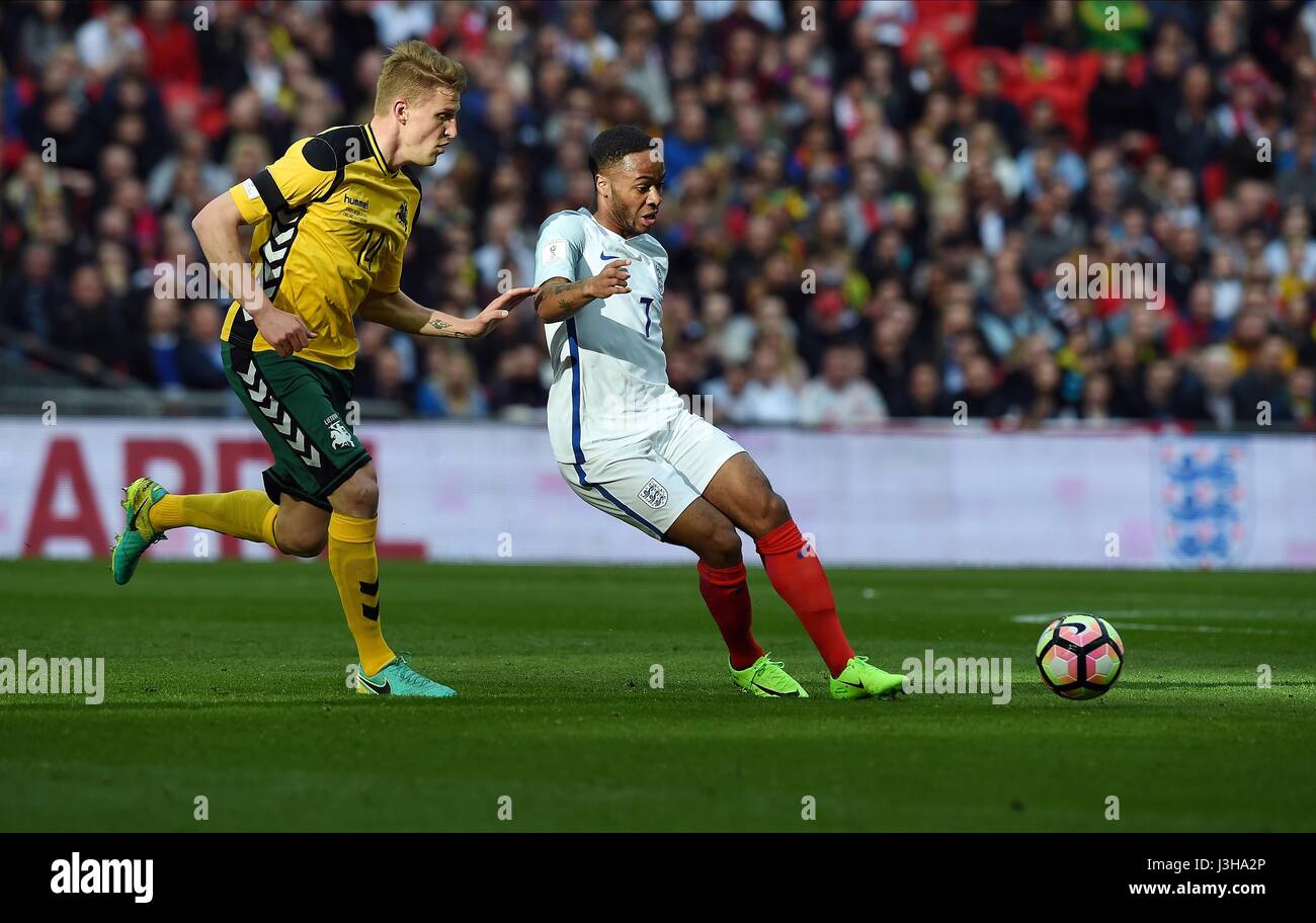 RAHEEM STERLING OF ENGLAND IS ENGLAND V LITHUANIA WEMBLEY STADIUM ...