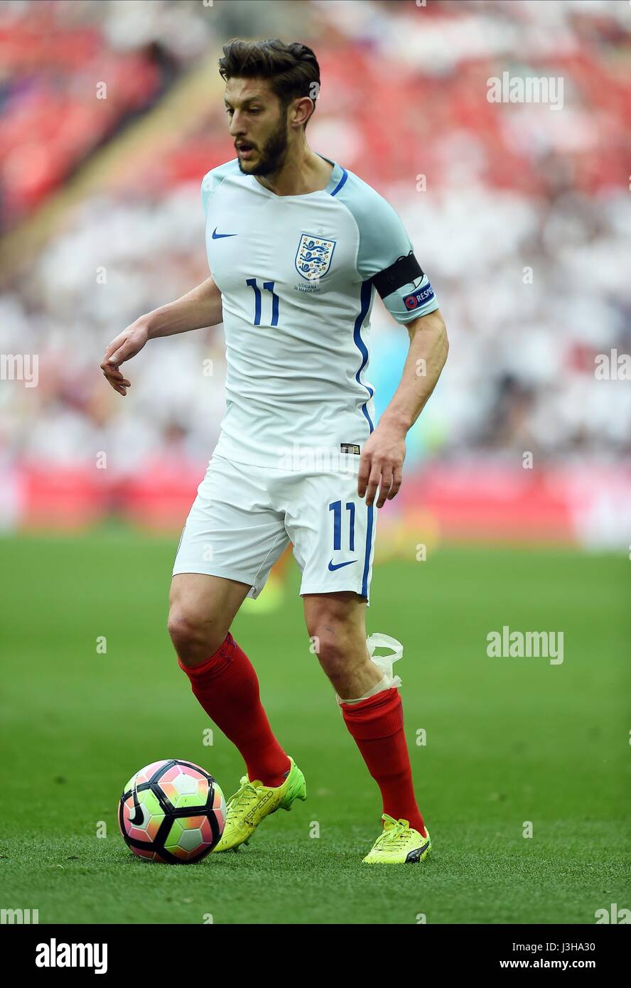 ADAM LALLANA OF ENGLAND ENGLAND V LITHUANIA WEMBLEY STADIUM LONDON ...