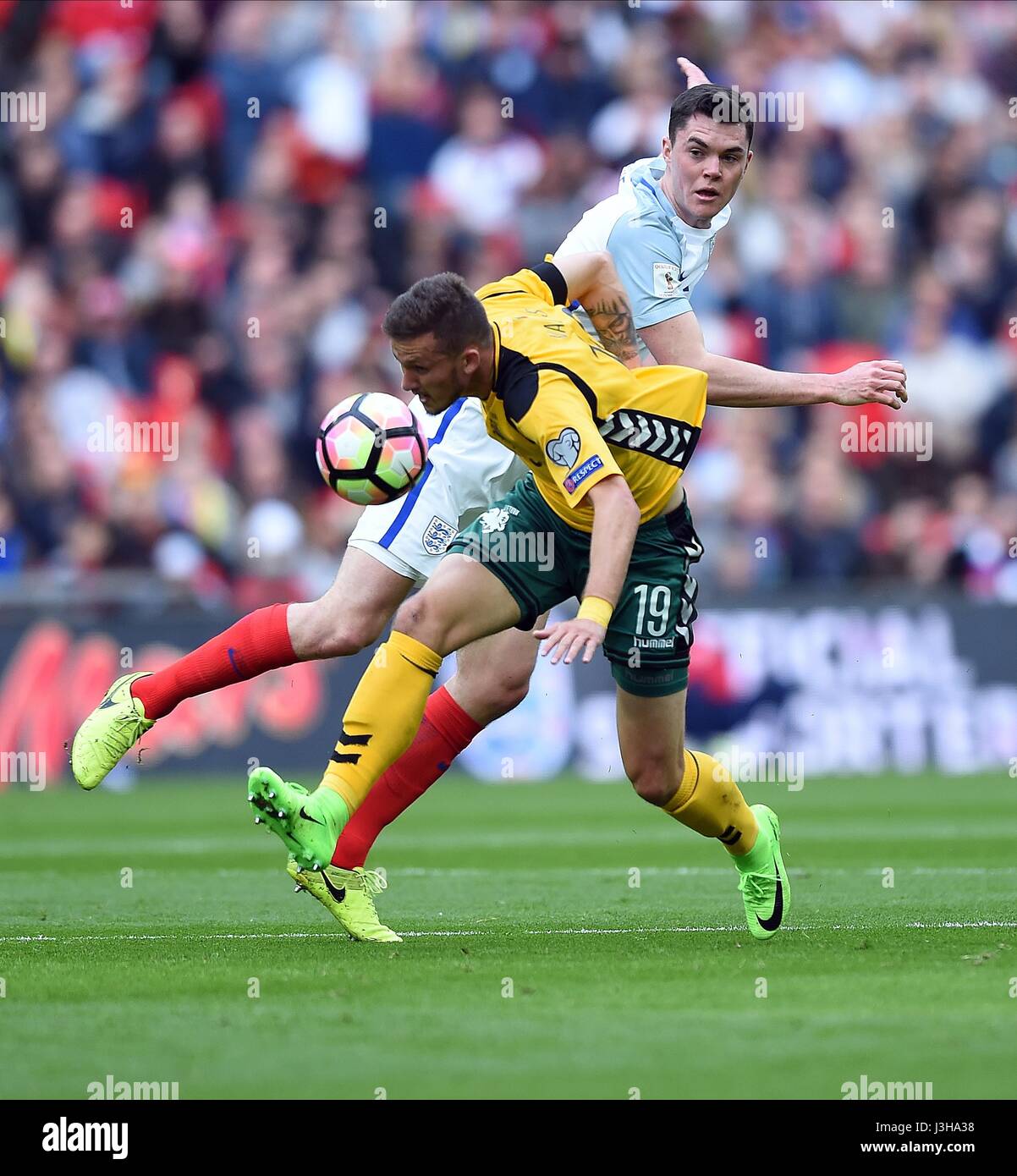 MICHAEL KEANE OF ENGLAND IS CH ENGLAND V LITHUANIA WEMBLEY STADIUM ...