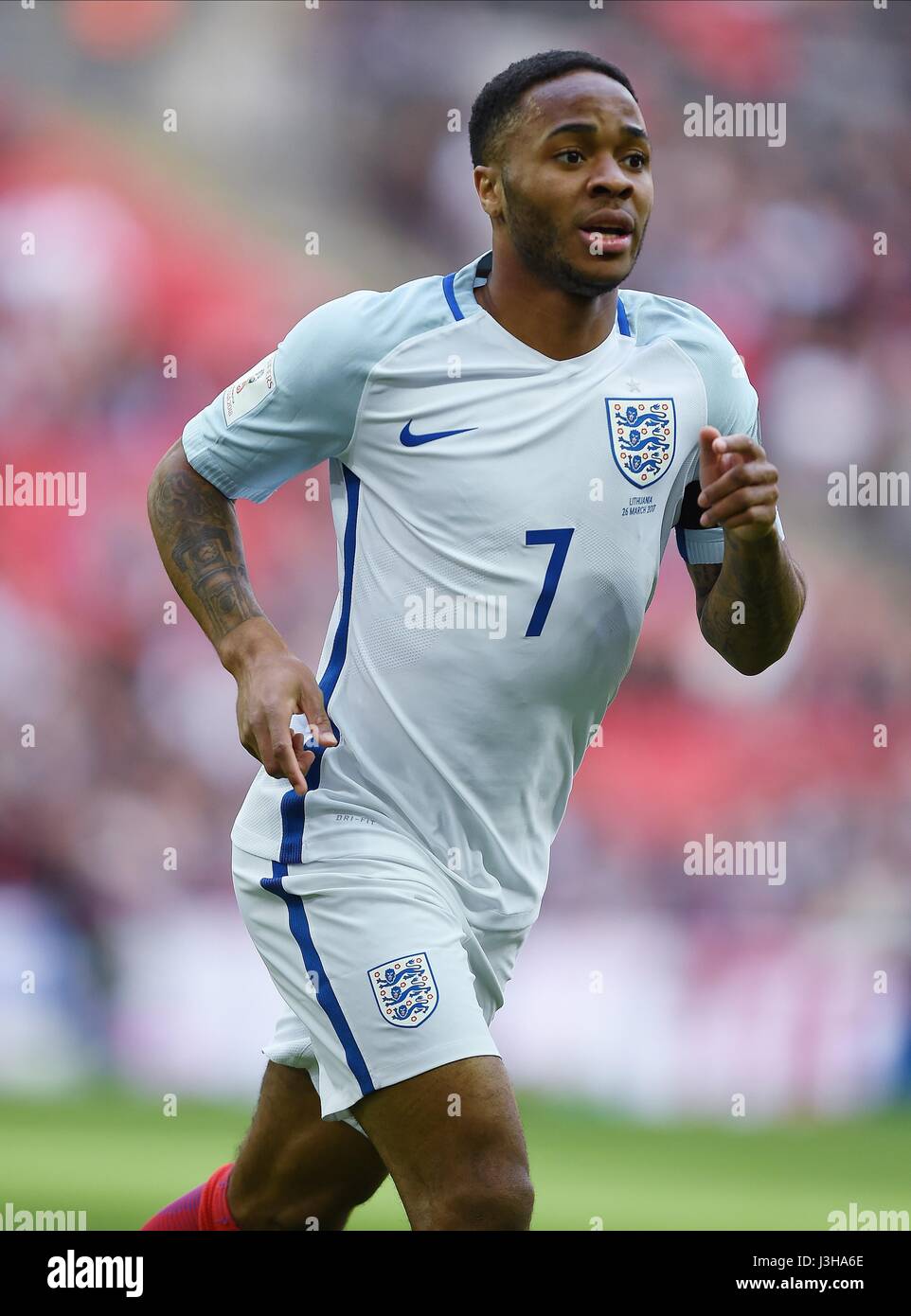 RAHEEM STERLING OF ENGLAND ENGLAND V LITHUANIA WEMBLEY STADIUM LONDON ...