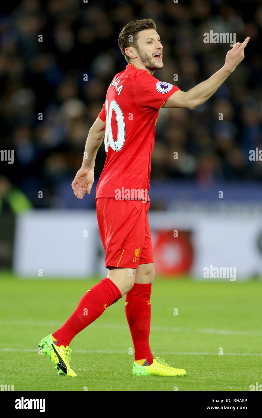 ADAM LALLANA LIVERPOOL FC KING POWER STADIUM LEICESTER ENGLAND 27 ...