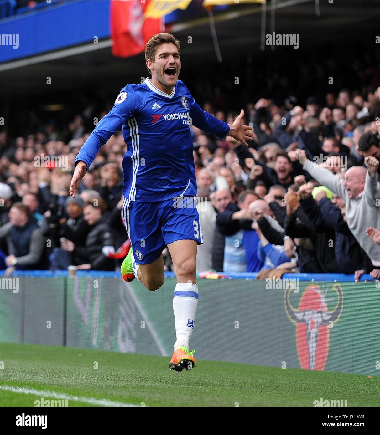 MARCOS ALONSO OF CHELSEA CELEB CHELSEA V ARSENAL STAMFORD BRIDGE ...