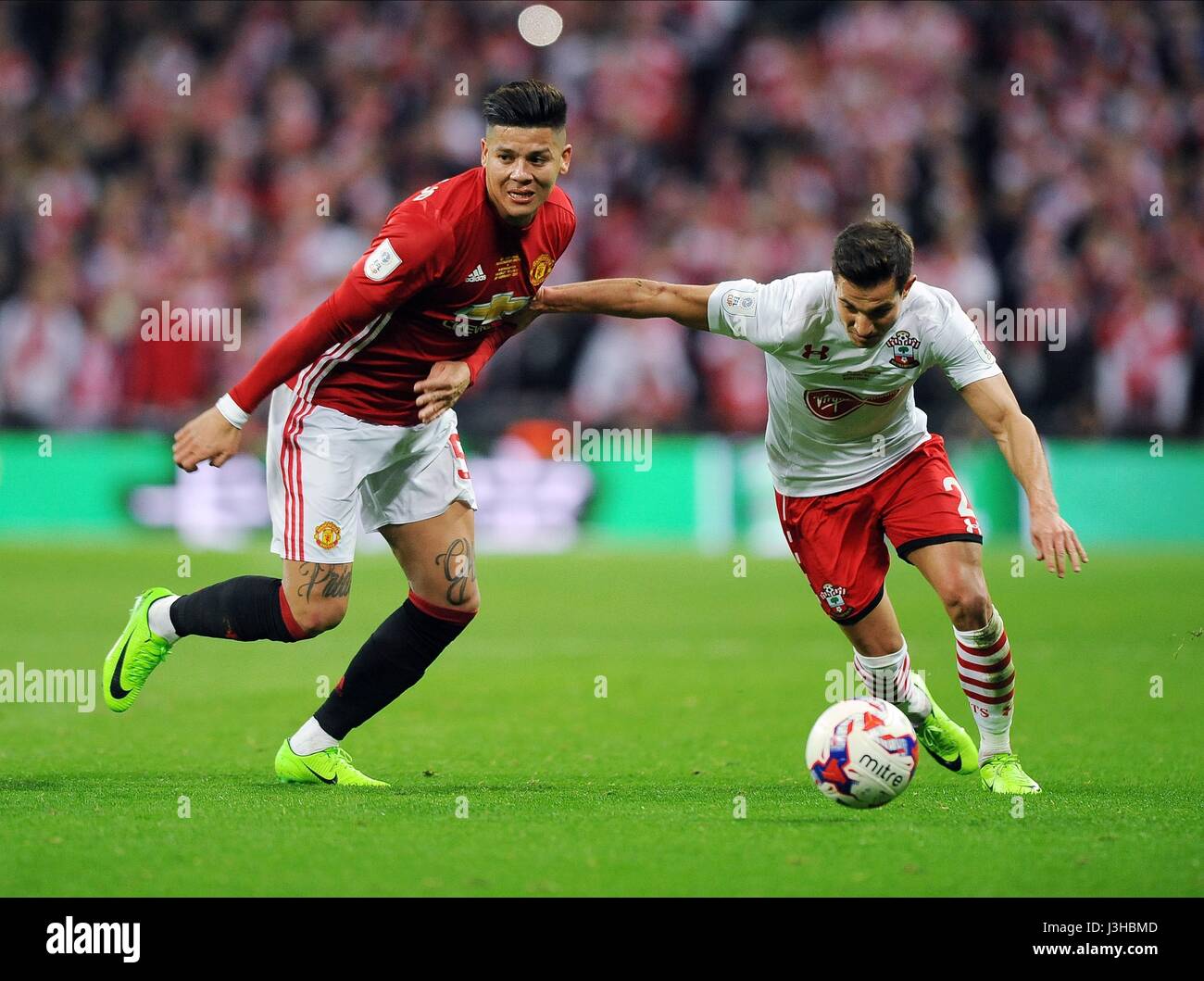 MARCOS ROJO OF MANCHESTER UNIT MANCHESTER UNITED V SOUTHAMPTO WEMBLEY ...