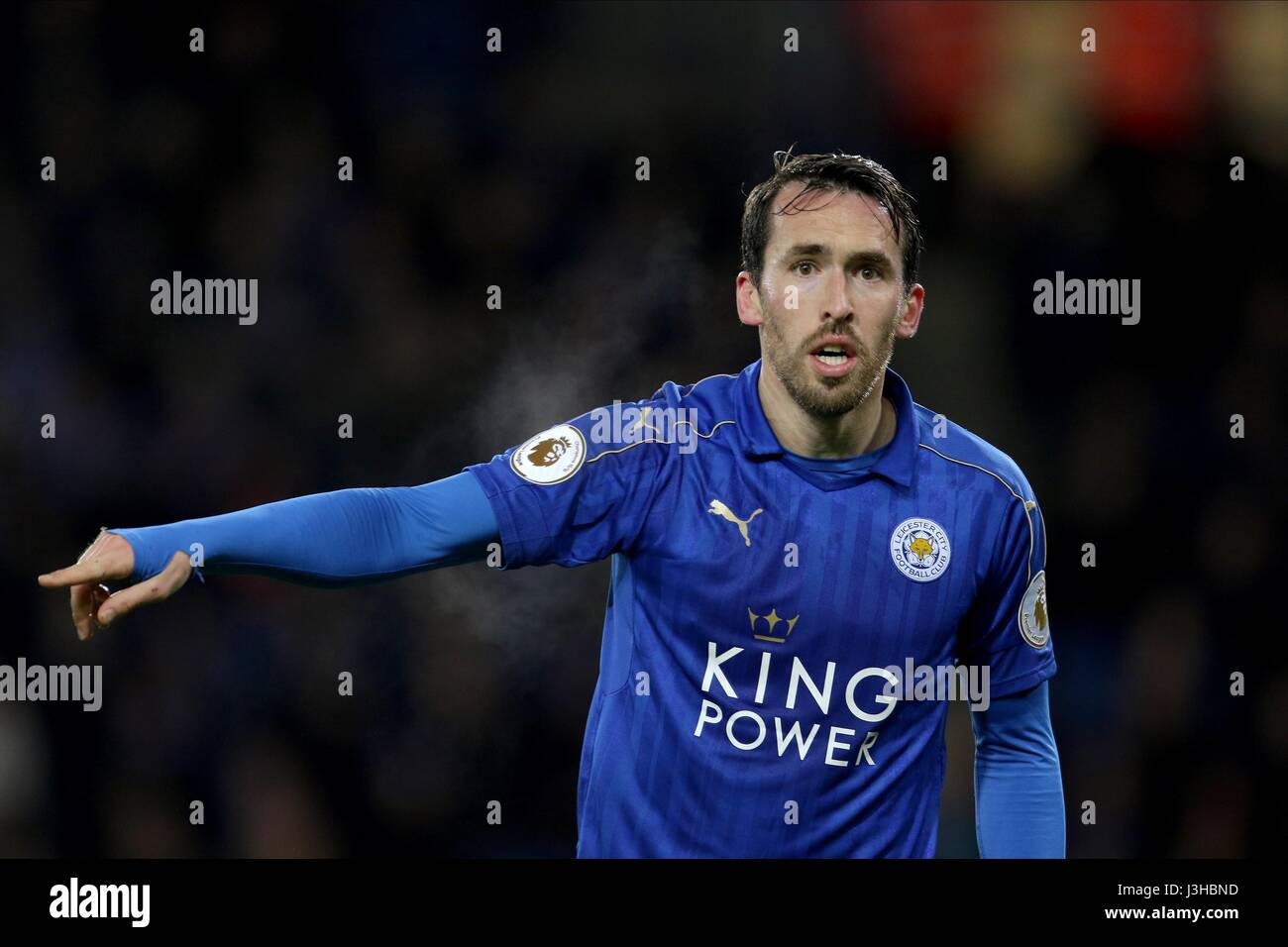 CHRISTIAN FUCHS LEICESTER CITY FC KING POWER STADIUM LEICESTER ENGLAND ...