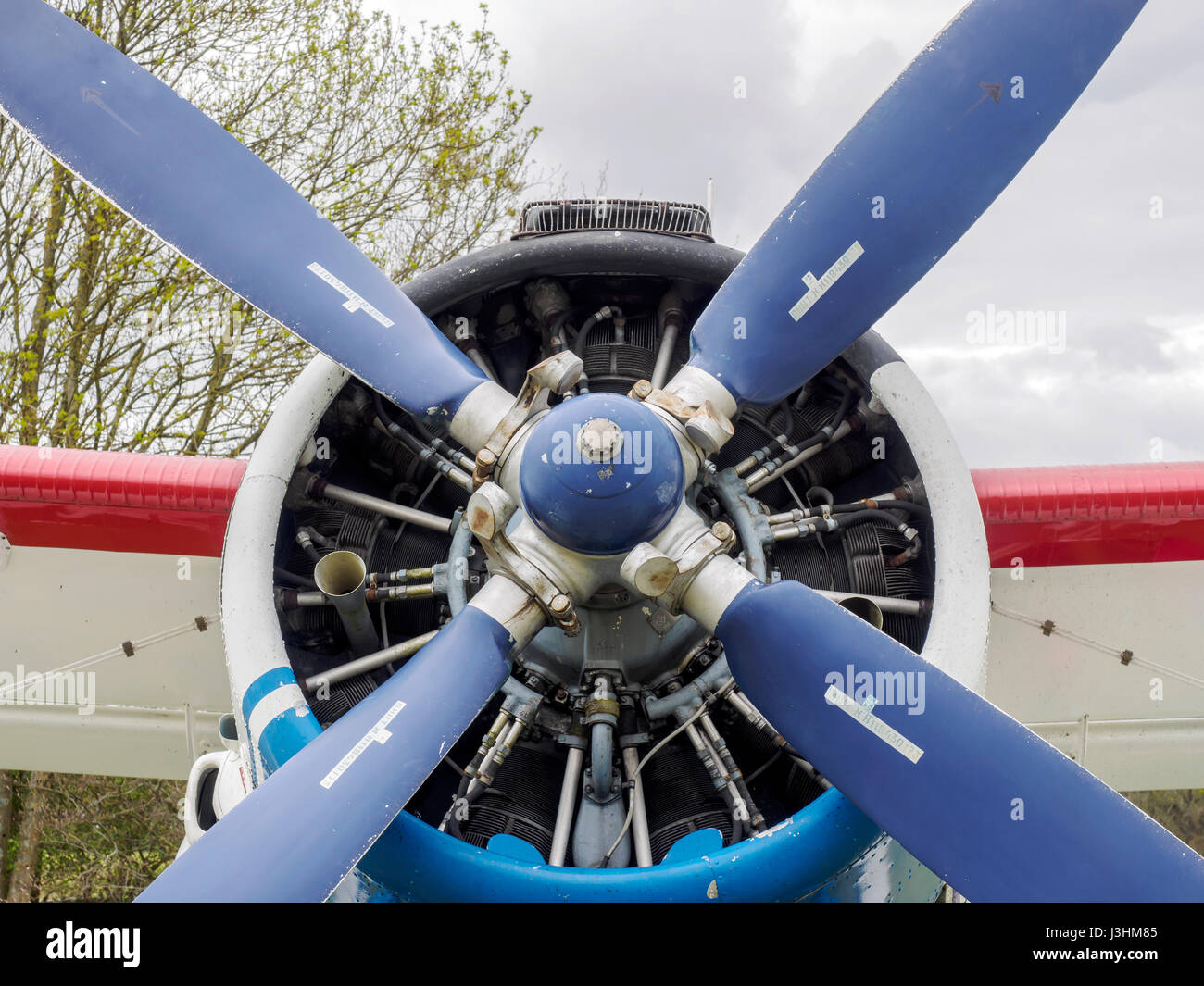 A Russian built Antonov An-2TP biplane built in 1949 for passenger and ...