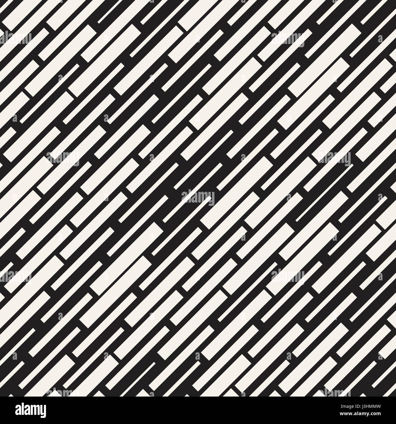 Vector Seamless Black And White Irregular Dash Rectangles Grid Pattern ...