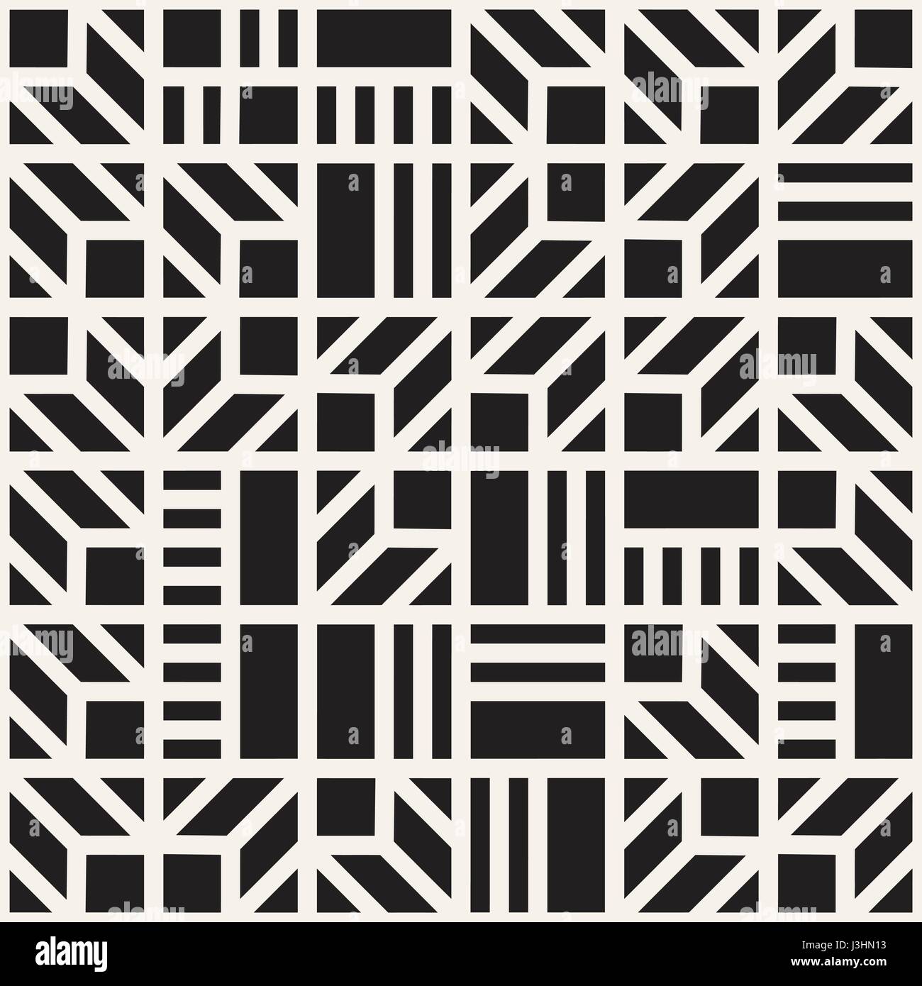 Vector seamless pattern. Mesh repeating texture. Linear grid with chaotic shapes. Stylish ...
