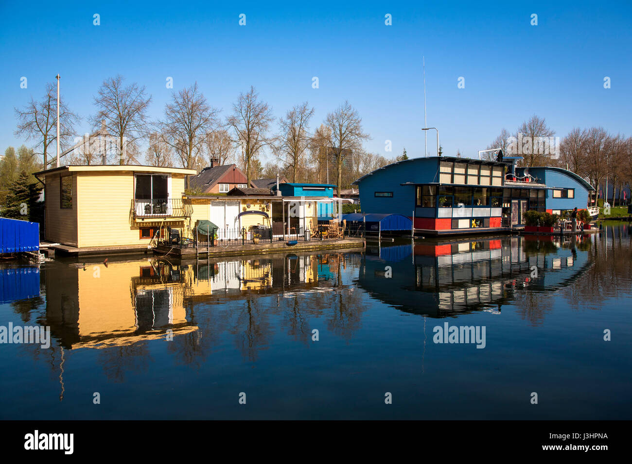 NLD, the Netherlands, Utrecht, flood protected amphibian homes at the ...