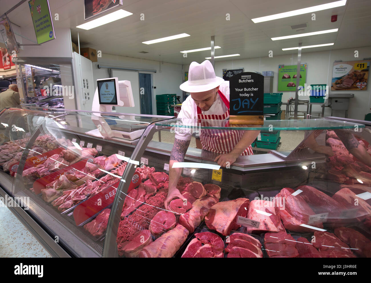 Meat counter morrisons hi-res stock photography and images - Alamy