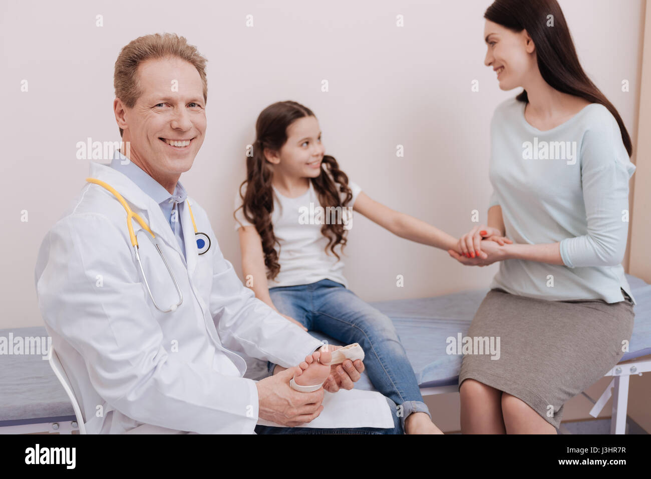 Best in town. Young active charming child having a trouble with her ...