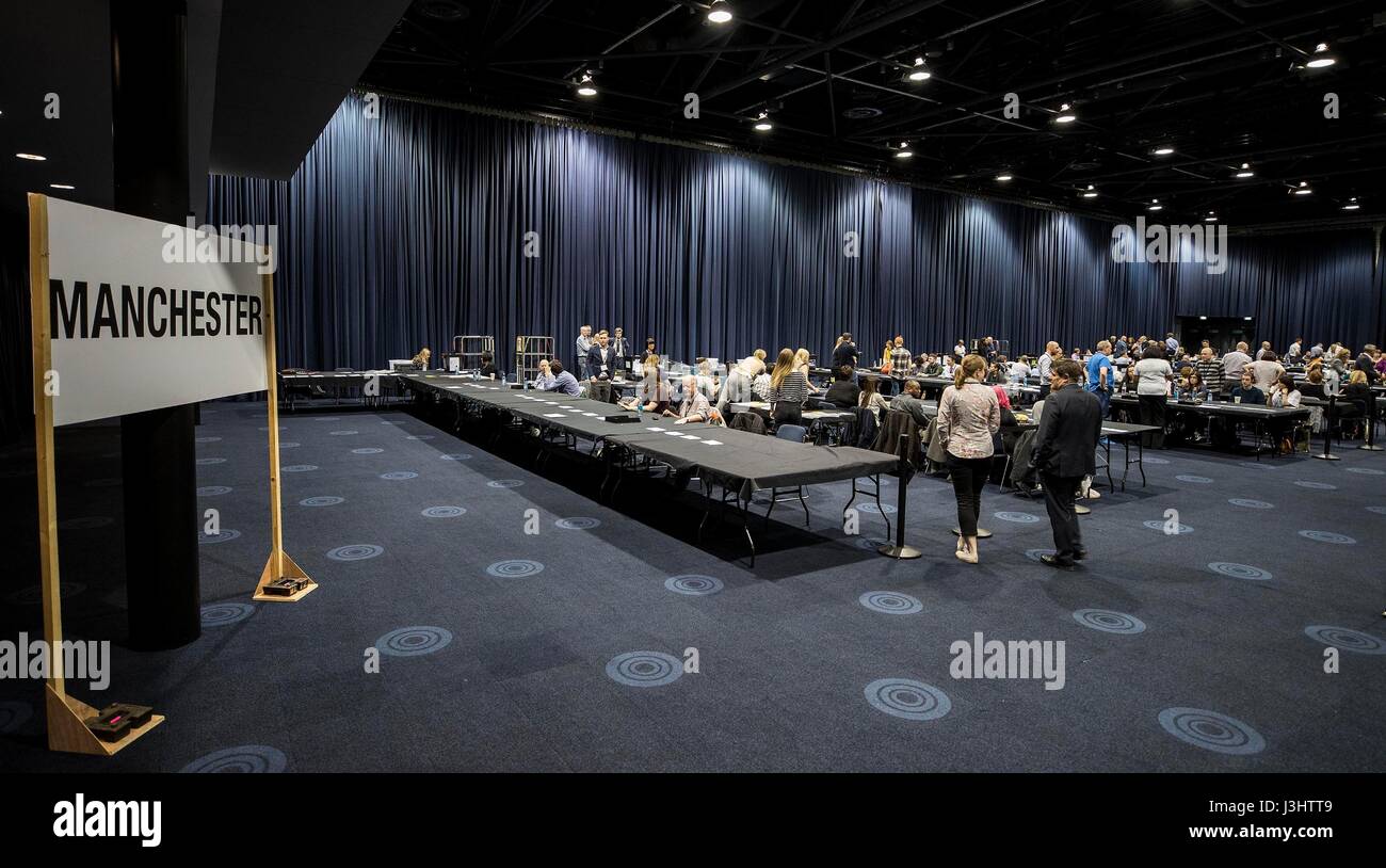 Election staff count ballot papers for the Greater Manchester mayoral ...