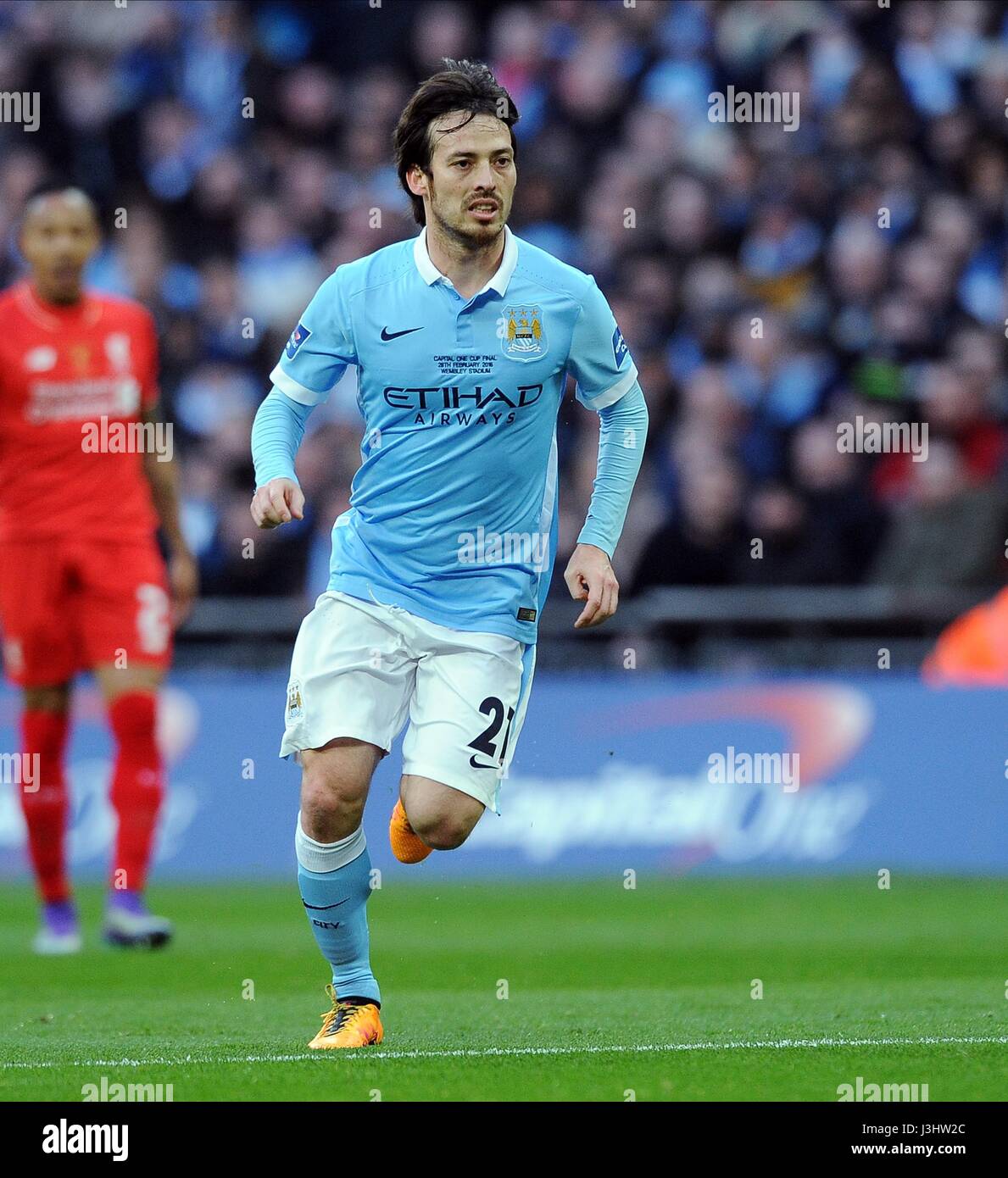 DAVID SILVA OF MANCHESTER CITY LIVERPOOL V MANCHESTER CITY WEMBLEY ...