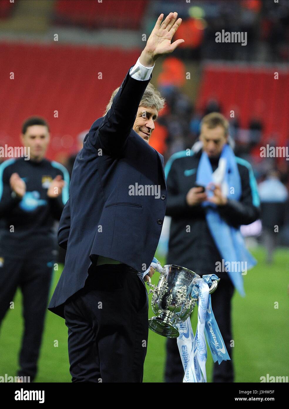 MANCHESTER CITY MANAGER MANUEL LIVERPOOL V MANCHESTER CITY WEMBLEY ...