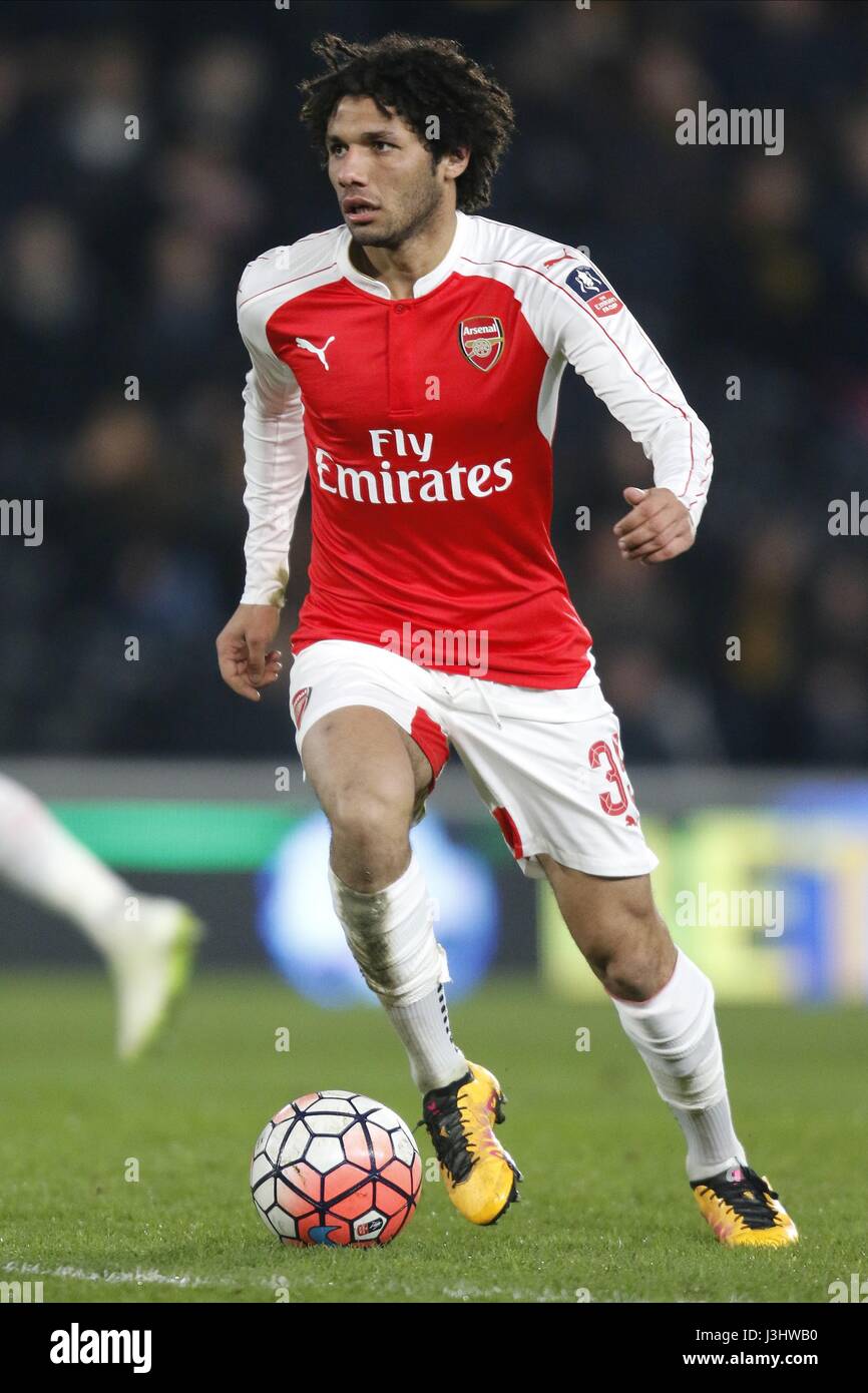 MOHAMED ELNENY ARSENAL FC KC STADIUM HULL ENGLAND 08 March 2016 Stock ...