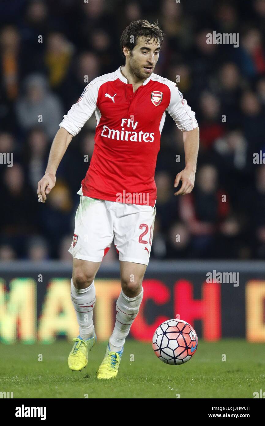 MATHIEU FLAMINI ARSENAL FC ARSENAL FC KC STADIUM HULL ENGLAND 08 March ...