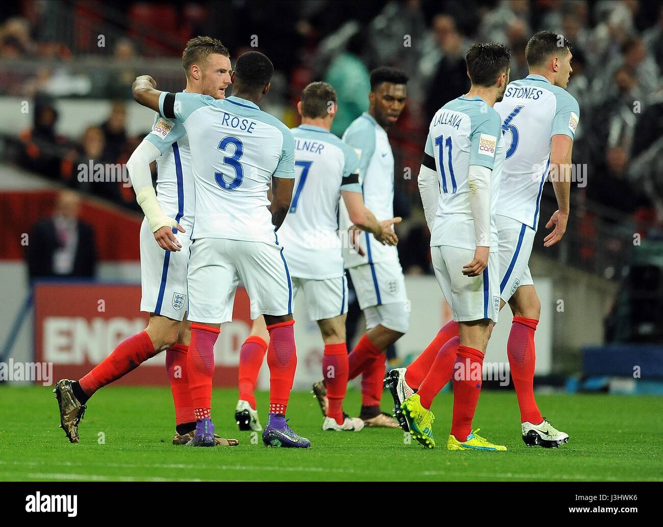 JAMIE VARDY OF ENGLAND CELEBRA ENGLAND V HOLLAND WEMBLEY STADIUM LONDON ...