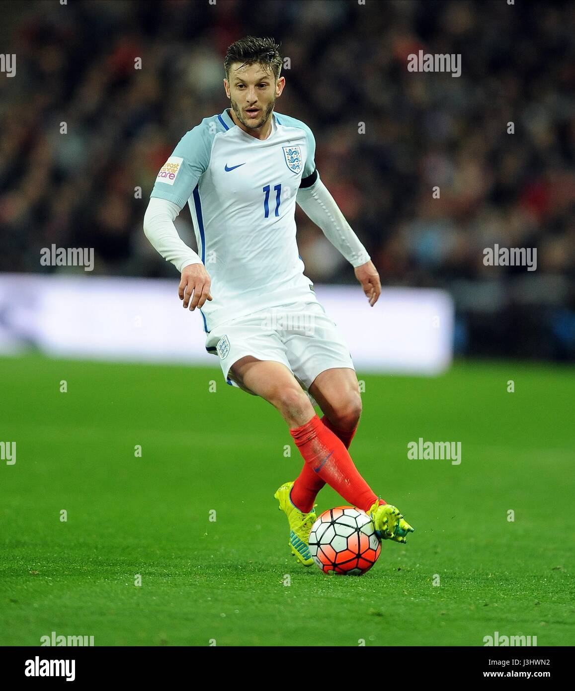 ADAM LALLANA OF ENGLAND ENGLAND V HOLLAND WEMBLEY STADIUM LONDON ...
