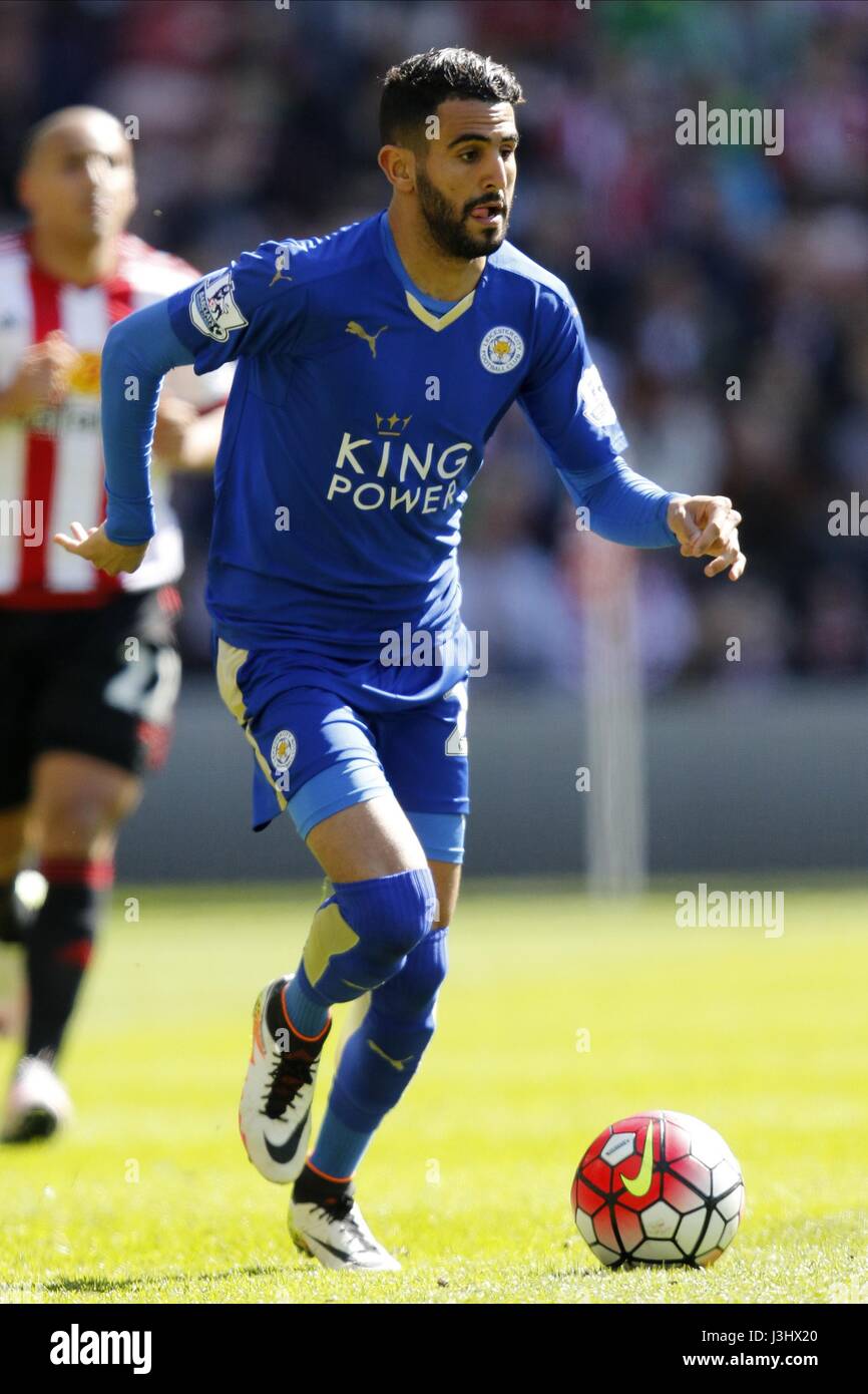 RIYAD MAHREZ LEICESTER CITY FC LEICESTER CITY FC SUNDERLAND STADIUM OF ...