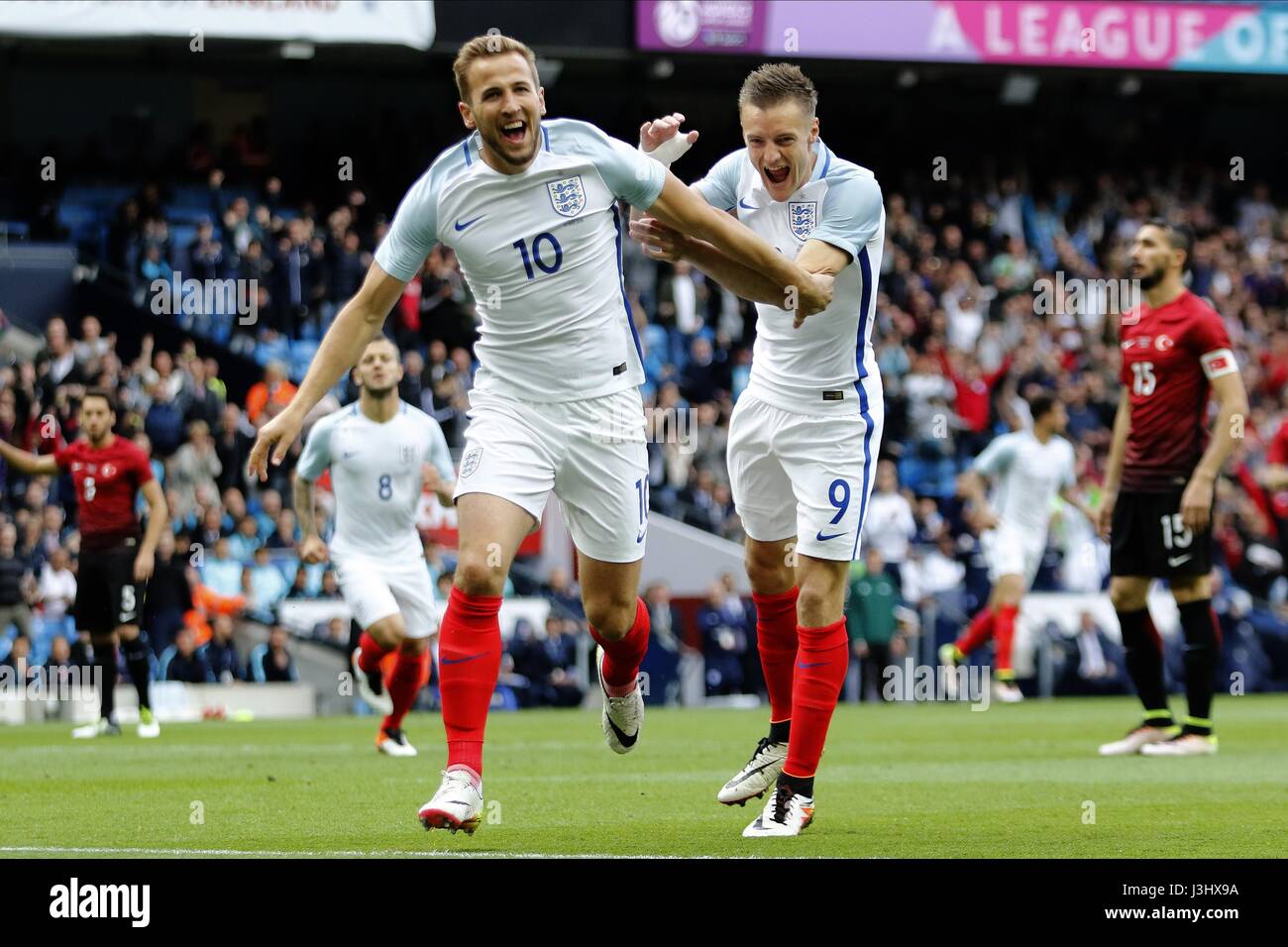 HARRY KANE & JAMIE VARDY ENGLAND V TURKEY ETIHAD STADIUM MANCHESTER ...