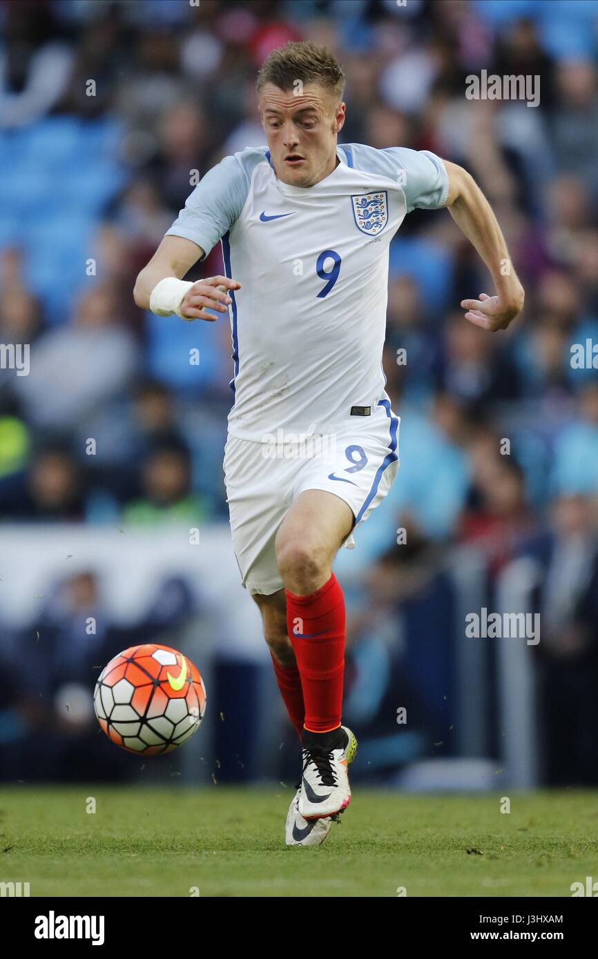 JAMIE VARDY ENGLAND ETIHAD STADIUM MANCHESTER ENGLAND 22 May 2016 Stock ...