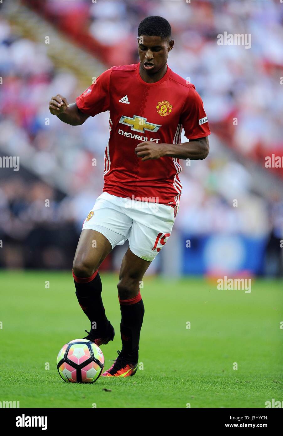 MARCUS RASHFORD OF MANCHESTER LEICESTER CITY V MANCHESTER UN WEMBLEY ...