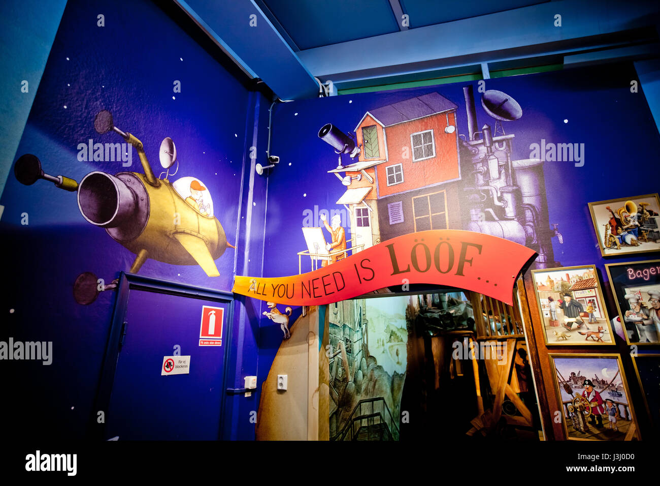 Interior of Stockholm City Hall. City Hall is the building of the ...