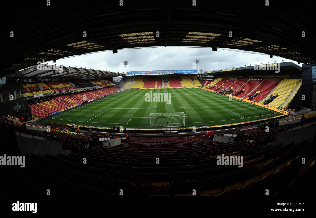 A GENERAL VIEW OF VICARAGE ROA WATFORD V CHELSEA VICARAGE ROAD STADIUM ...