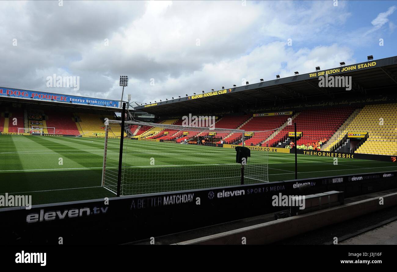 A GENERAL VIEW OF VICARAGE ROA WATFORD V CHELSEA VICARAGE ROAD STADIUM ...
